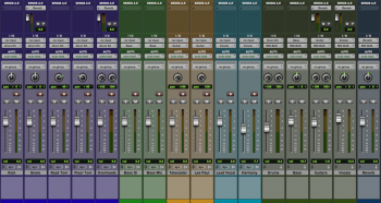 Setting up an effect send and return to process reverb and delay