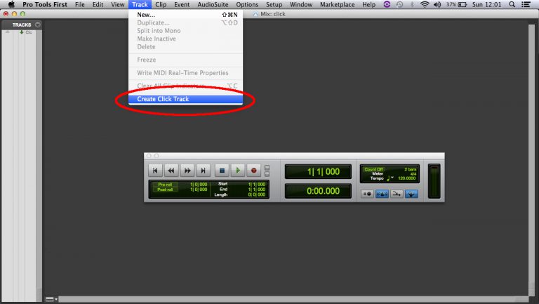 How to set up a click track in Pro Tools First