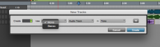 How to create a new track in Pro Tools First (for audio, midi, aux etc.)