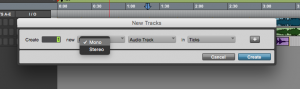 How to create a new track in Pro Tools First (for audio, midi, aux etc.)