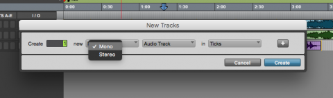 How to create a new track in Pro Tools First (for audio, midi, aux etc.)