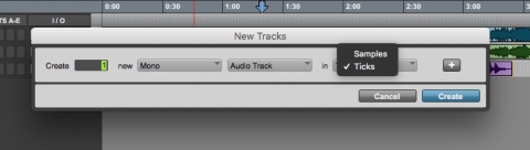 How to create a new track in Pro Tools First (for audio, midi, aux etc.)