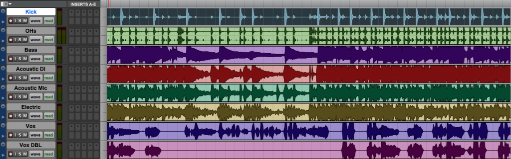 Zoom in or out in Pro Tools First to change the size of regions & waveforms